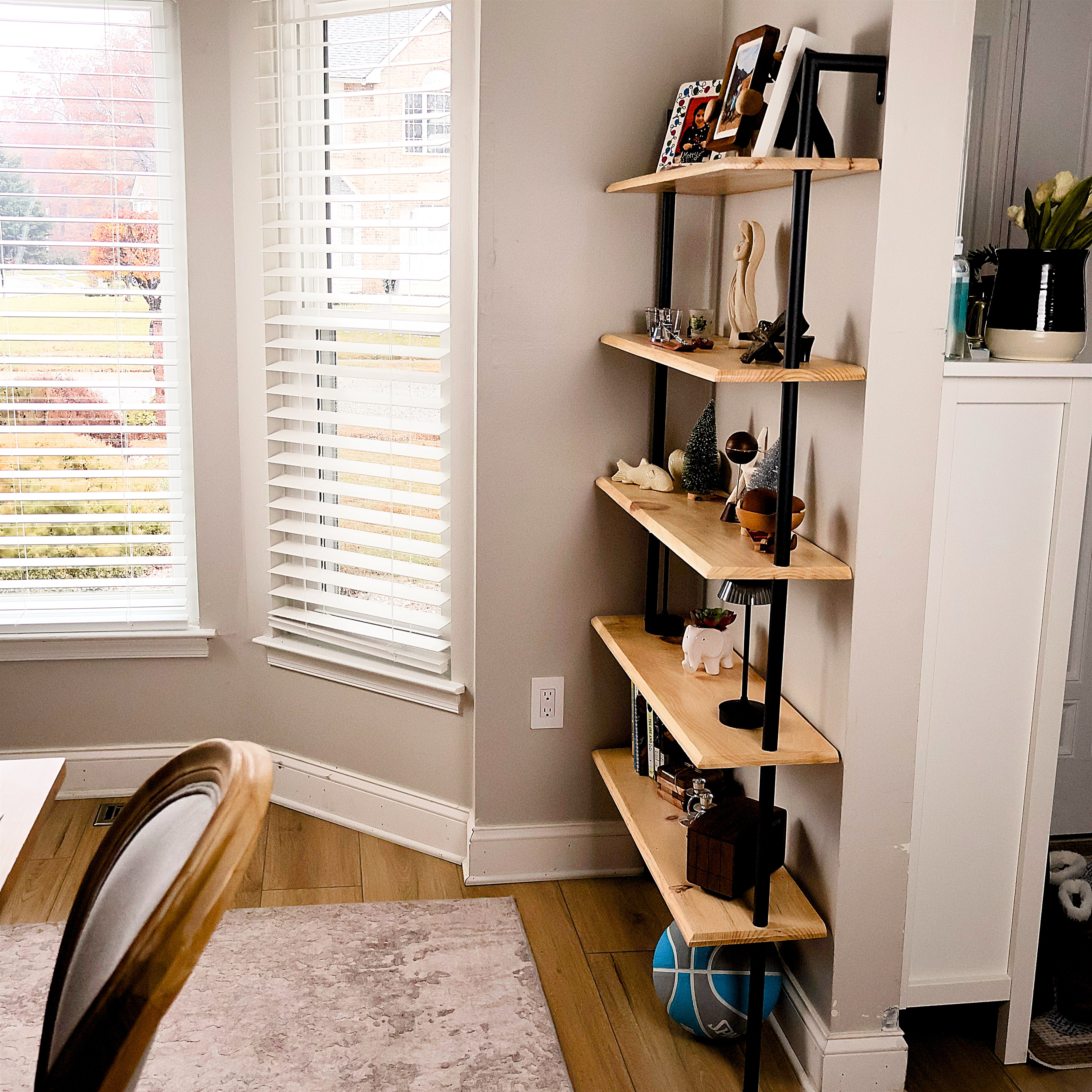Panena Floating Ladder Bookcase Bookshelf
