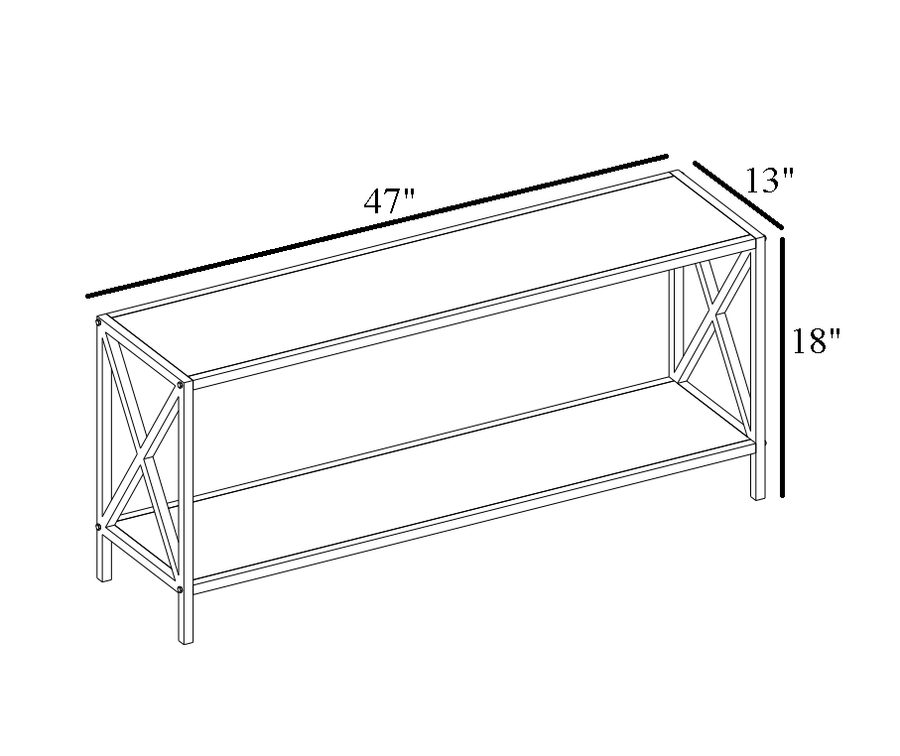 Xena Metal Wood Entertainment Center for TVs up to 55" (Set of 2)
